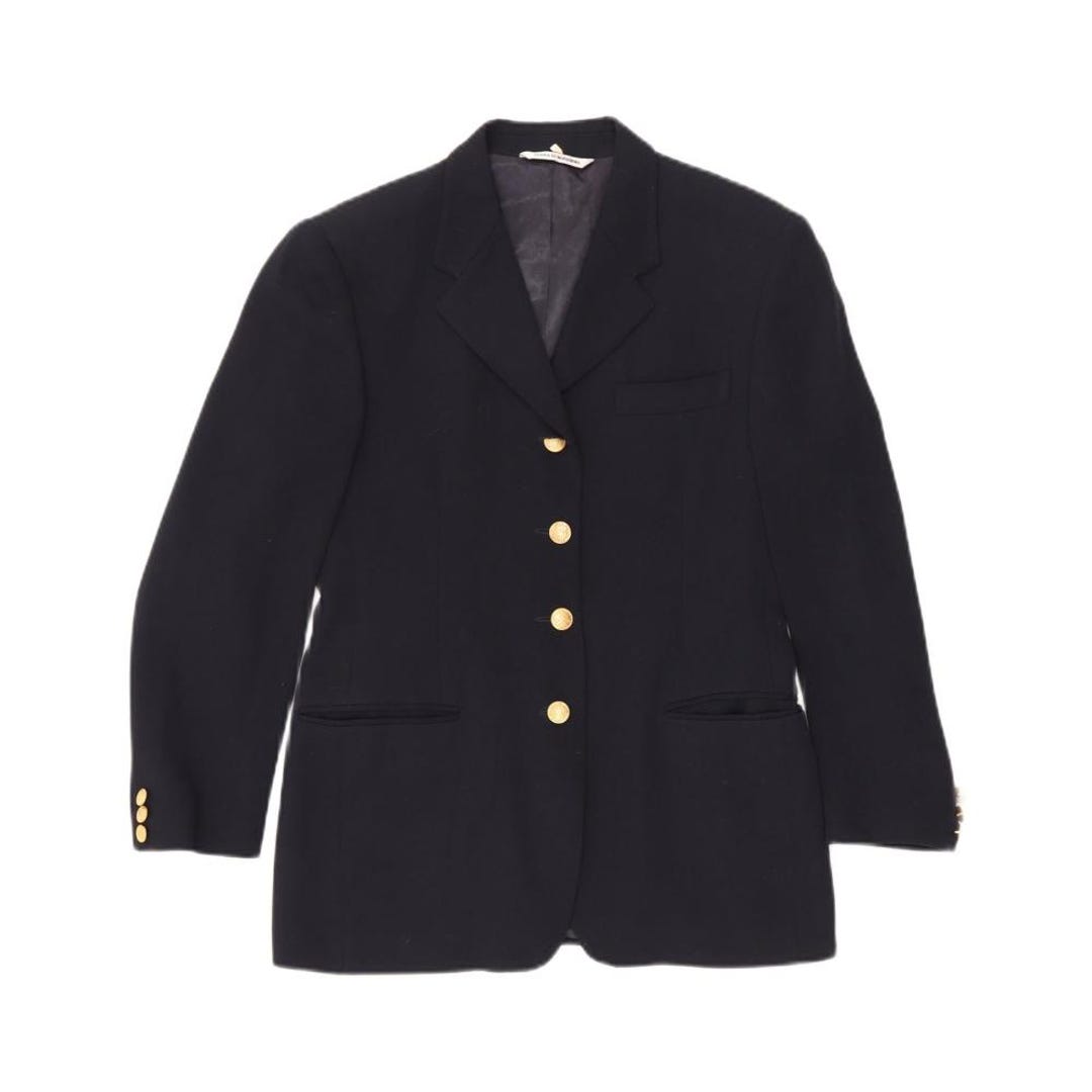 VINTAGE Womens Longline 4 Button Blazer Jacket IT 44 Medium Navy Blue ...