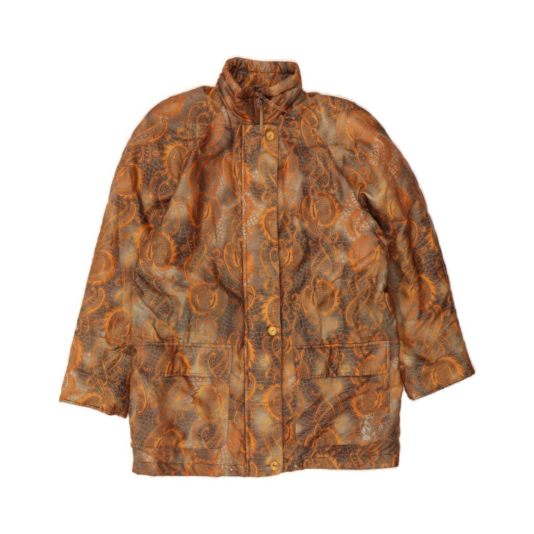 VINTAGE Womens Oversized Windbreaker Jacket UK 16 Large Orange - Etsy