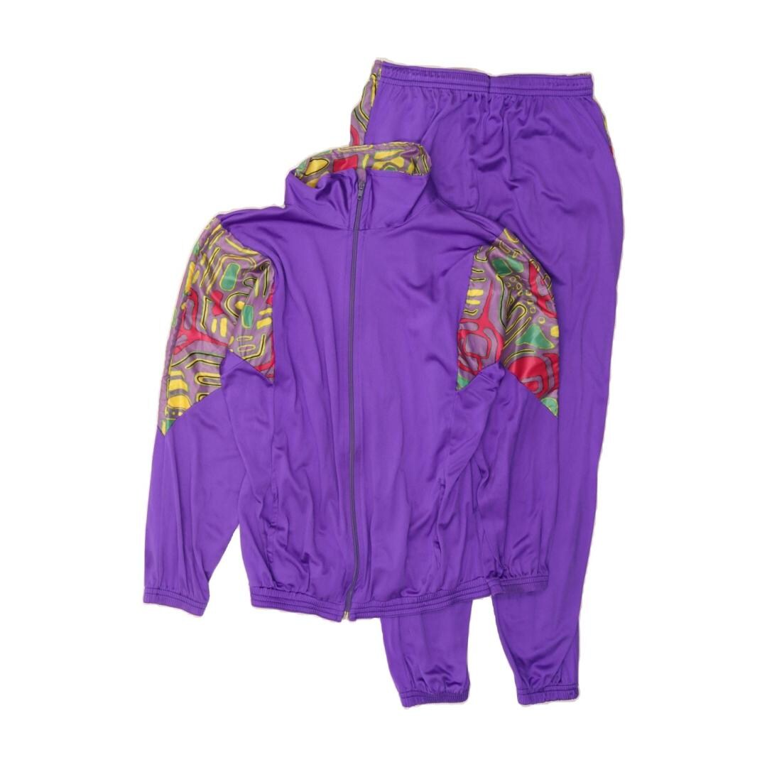 VINTAGE Mens Full Tracksuit Large Purple Geometric - Etsy