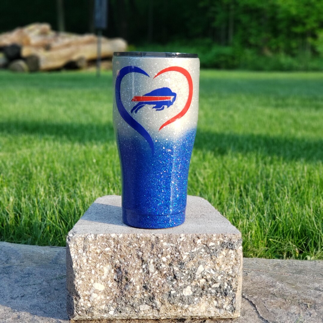 Buff-a-love Inspired Tumbler Buffalo Bills Heart Full Glitter - Etsy