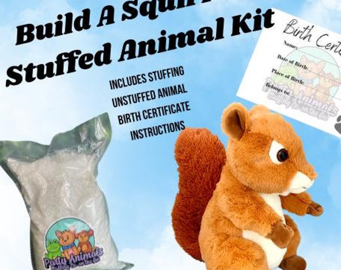 DIY Stuffed Squirrel- Stuffed Animal Kit - 14" - 16" Stuffed Animal ...