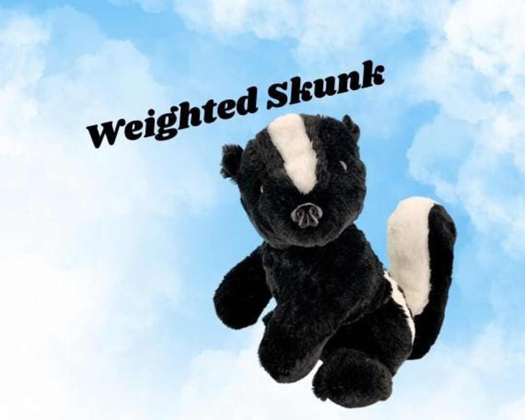 WEIGHTED Stuffed Skunk - Weighted Stuffed Animal - Weighted Plush - 14 ...