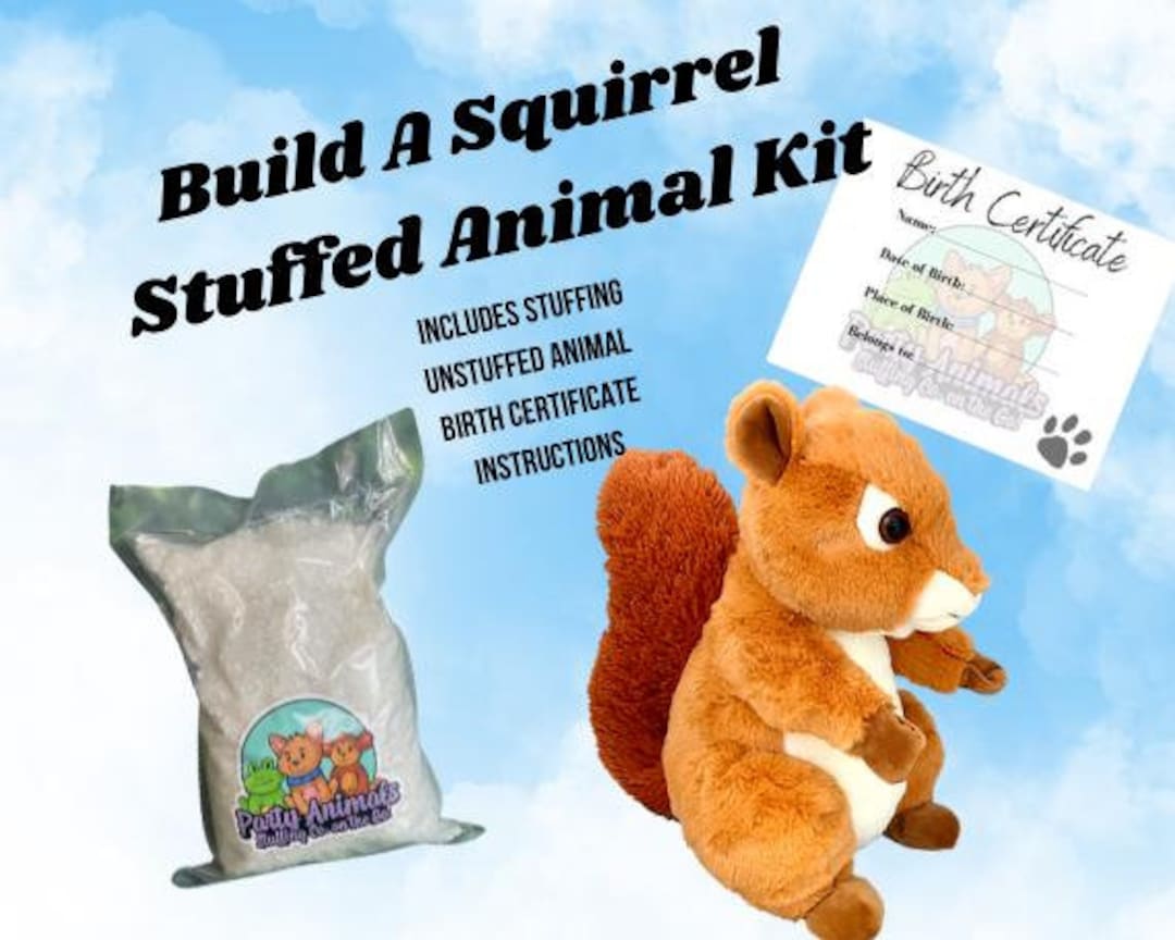 DIY Stuffed Squirrel- Stuffed Animal Kit - 14" - 16" Stuffed Animal ...