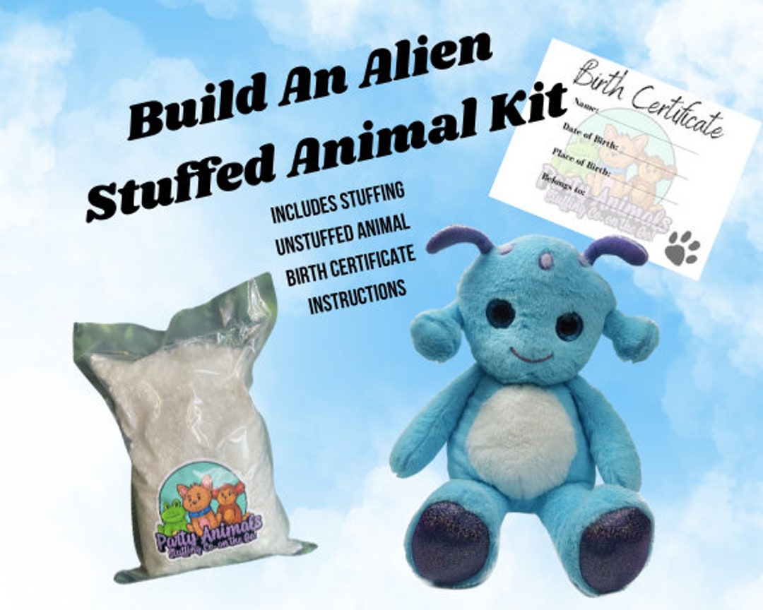DIY Stuffed Alien Kit - Stuffed Animal Kit - Alien - 14" - 16" Stuffed ...