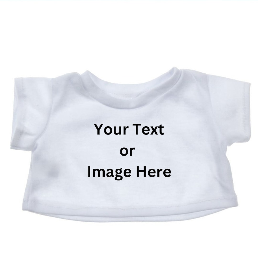 Personalized 16-inch Stuffed Animal T-shirt: Custom Text/picture - Etsy