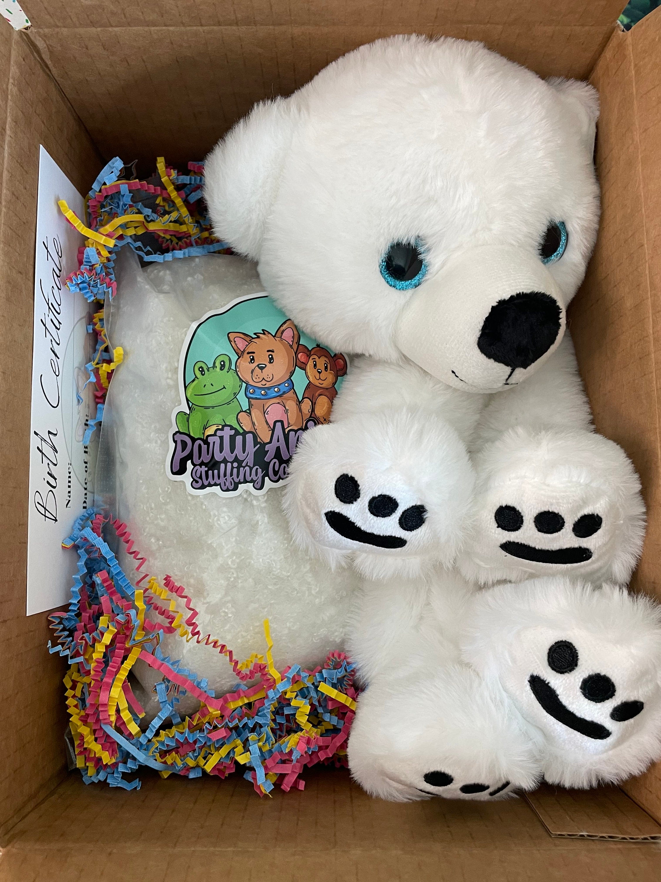 DIY Stuffed Polar Bear Kit Stuffed Animal Kit Polar Bear 14 16 Stuffed ...