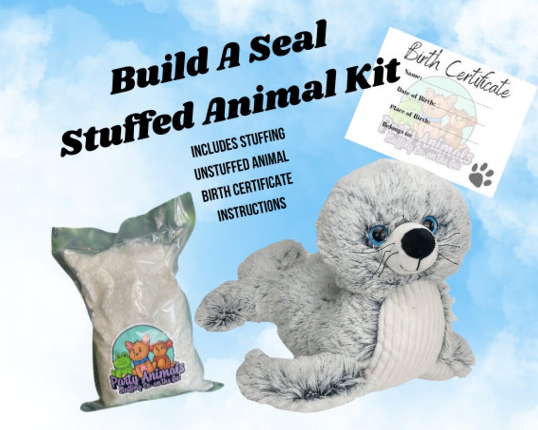DIY Stuffed Seal - Stuffed Animal Kit - 14" - 16" Stuffed Animal ...