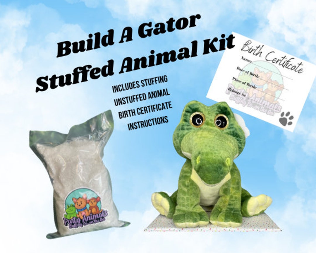 DIY Stuffed Alligator Kit - Stuffed Animal Kit - Alberta - 14" - 16 ...