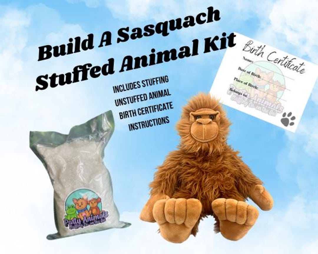 DIY Stuffed Big Foot Kit - Stuffed Animal Kit - Sasquatch - 14" - 16 ...
