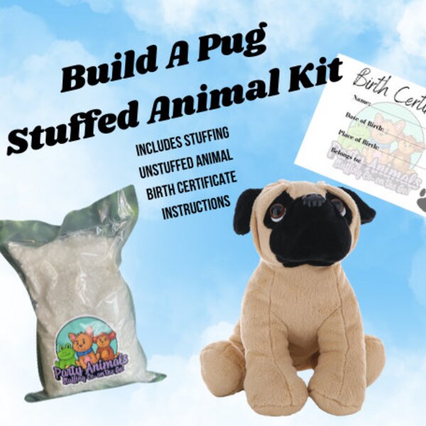 Pug Stuffed Animal - Etsy
