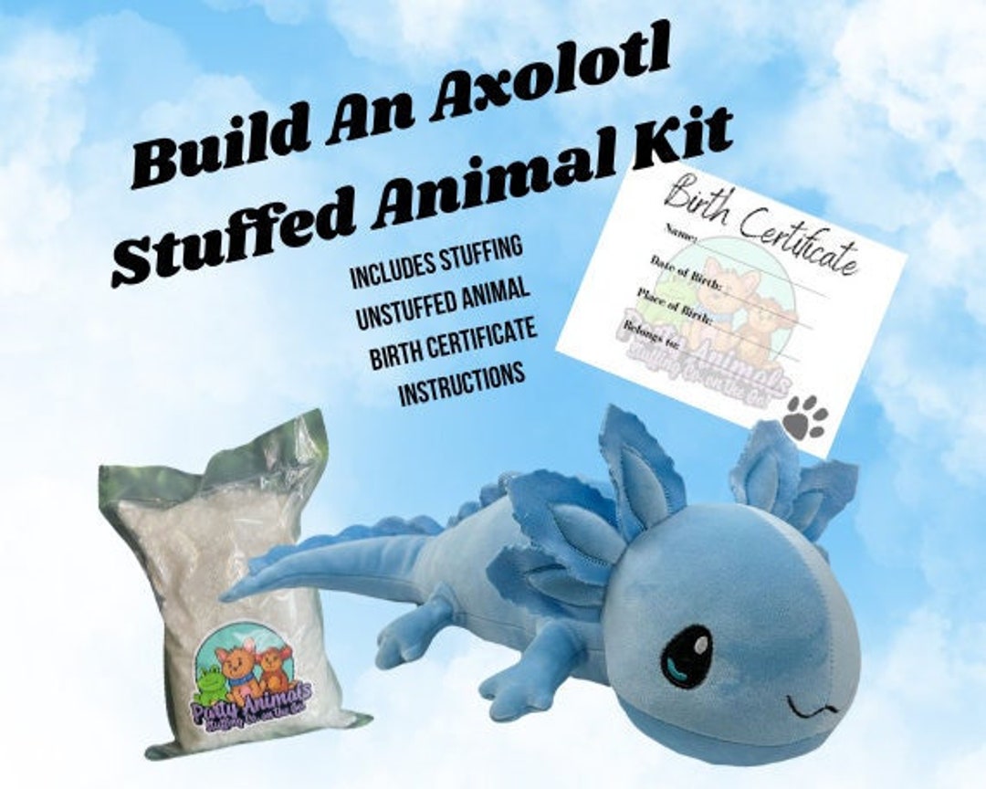 DIY Stuffed Axolotl Kit - Stuffed Animal Kit - 16" Stuffed Animal ...
