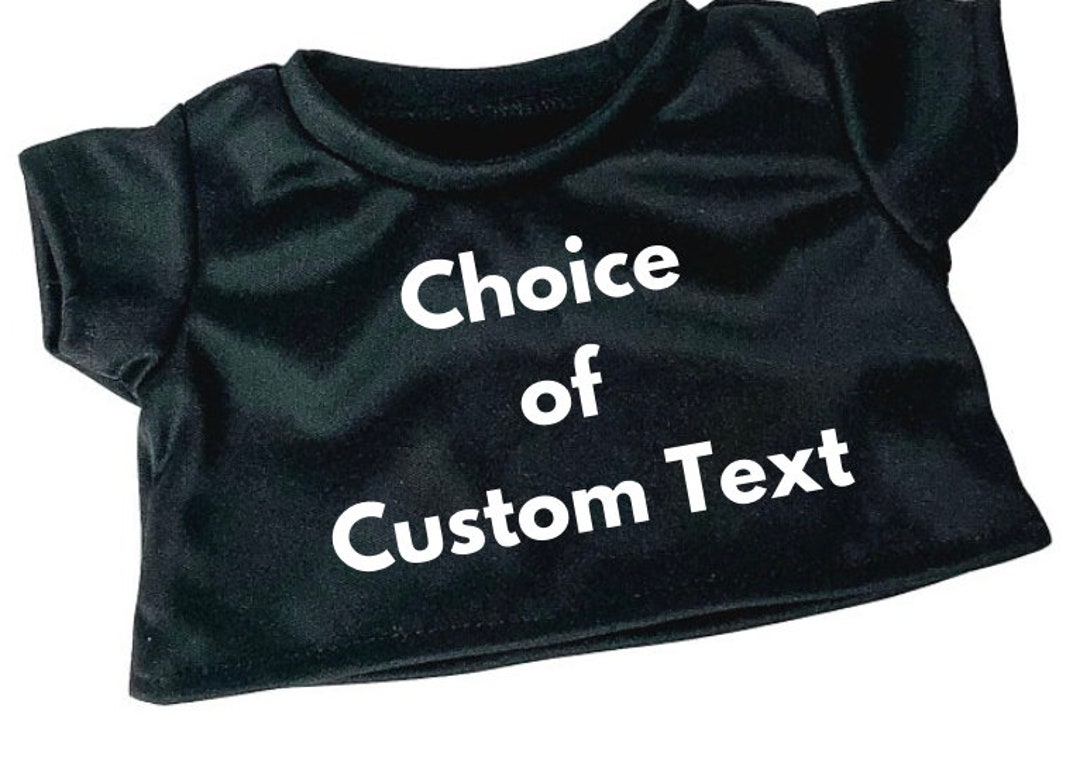 Personalized Black Bear T-shirt: Fits 16" Stuffed Animals - Etsy