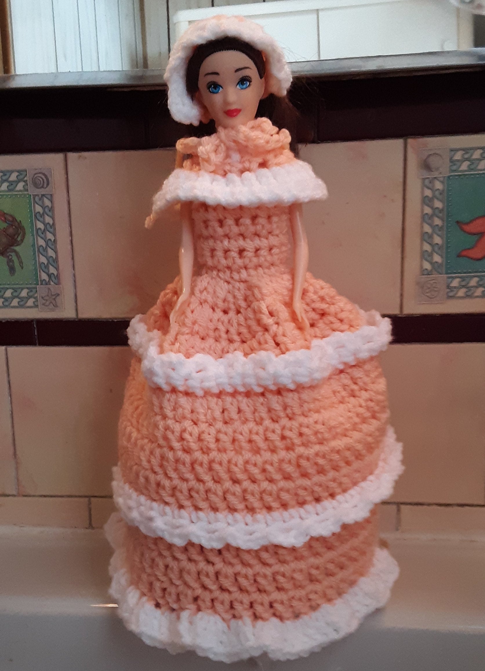 Crochet Toilet Tissue Doll Cover Vintage Crochet Toilet Paper Doll ...