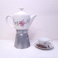 AMC Art Design Mocca Pot Espresso Stovetop Espresso Maker 6 Cups ...