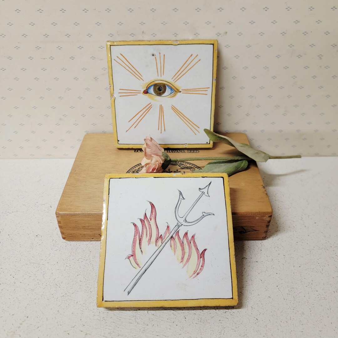 70s Vintage Tiles, Esoteric Home Decor, Architectural Salvaged - Etsy