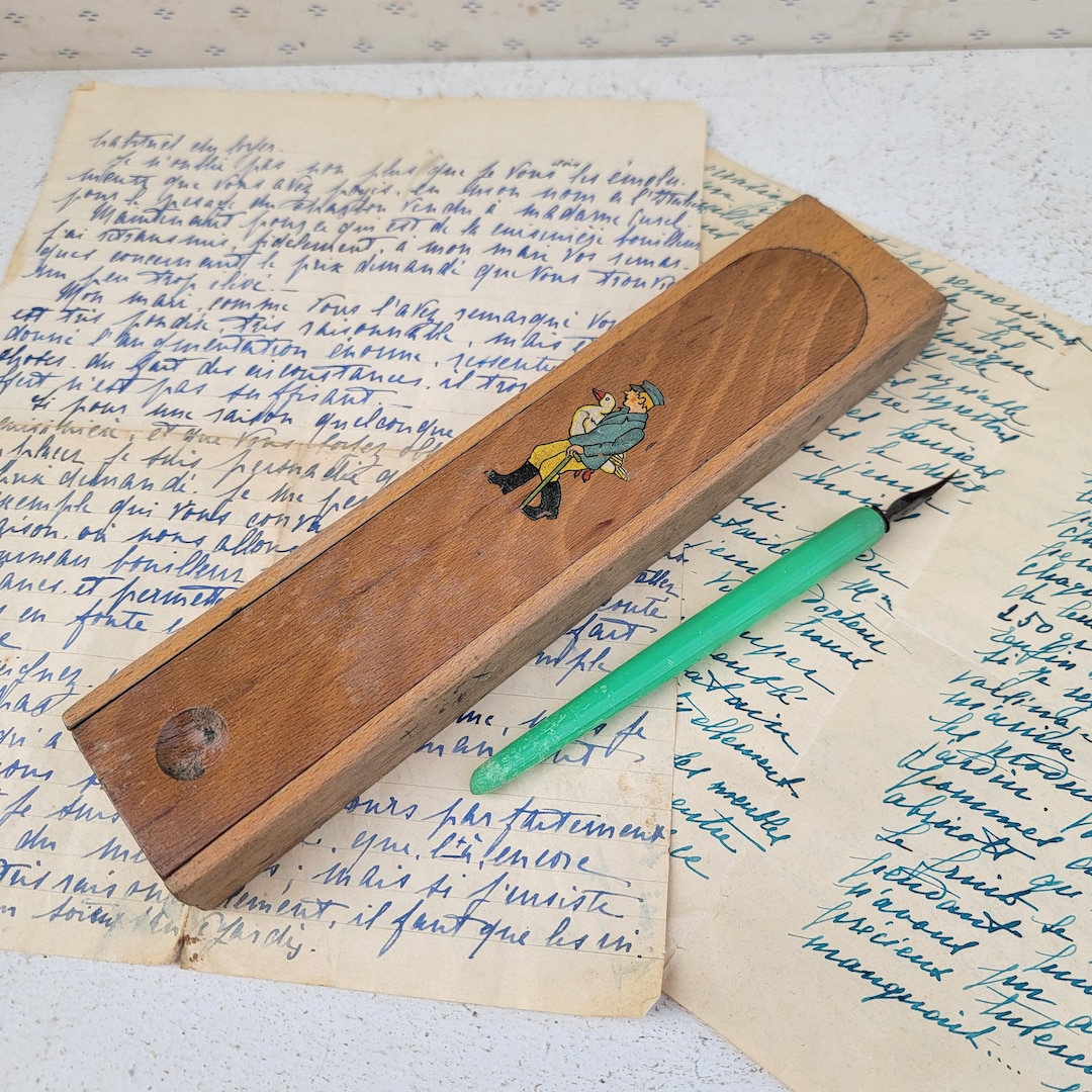 Wood Pencil Case, Vintage Wooden Pencil Case, Old Pencil Box - Etsy