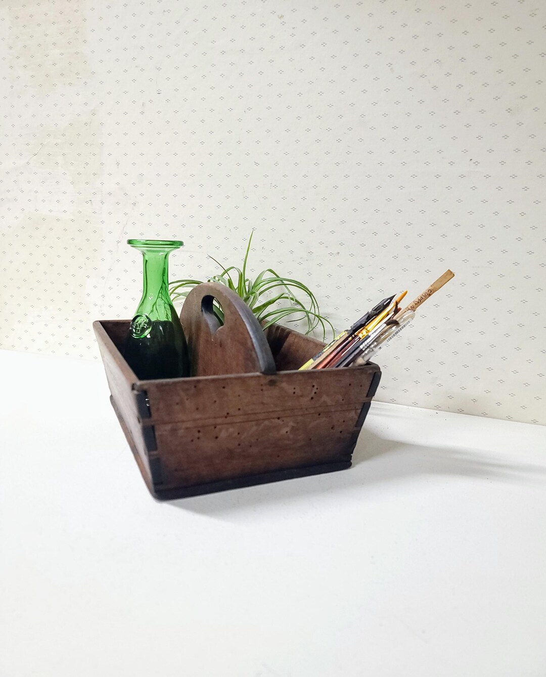 Vintage Wooden Caddy, Tools Carrier Caddy, Farmhouse Decor - Etsy