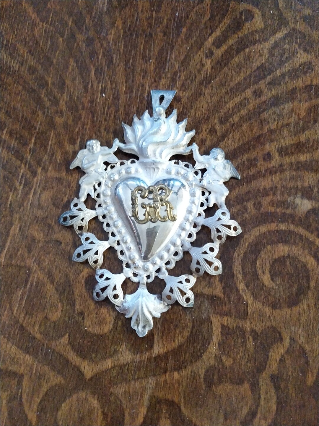 Antique Italian Exvoto, Sacred Heart With Angels, Milagro - Etsy