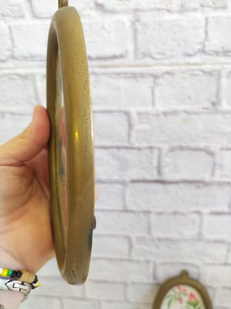 Vintage Brass Oval Frame, Vintage Wall Art, Home Decor - Etsy