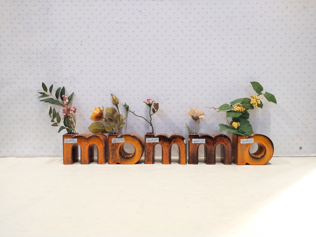 Ceramic Mom Letters, Vintage Letters, 70s Decor, Decorative Letters - Etsy