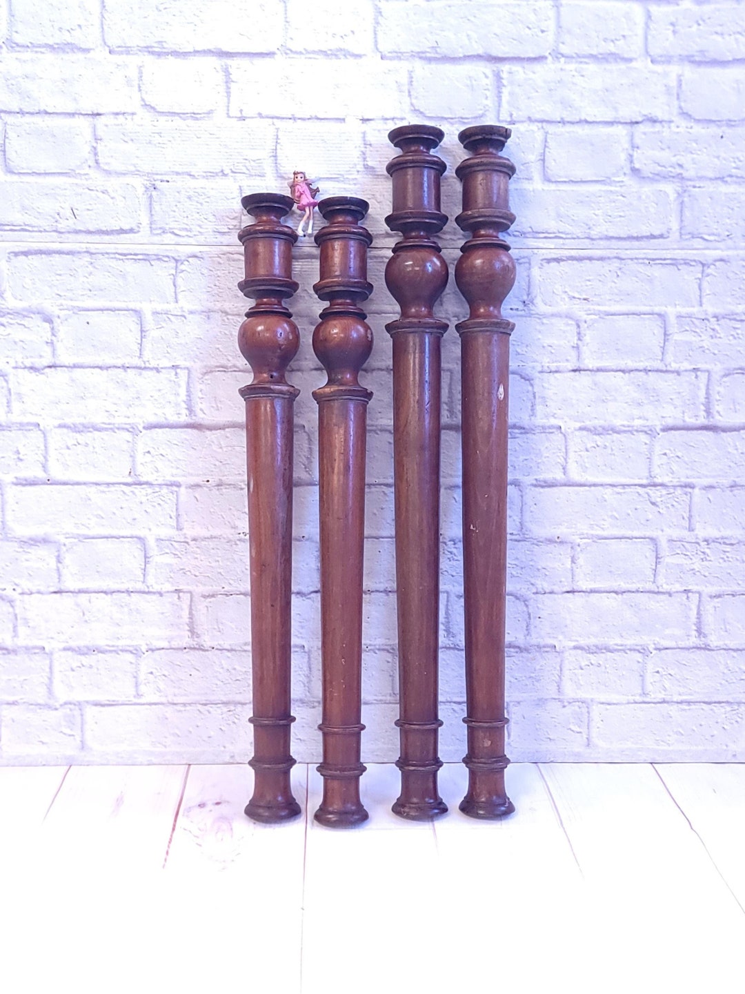 Architectural Salvage Wooden Columns for Furniture, Vintage Frieze ...