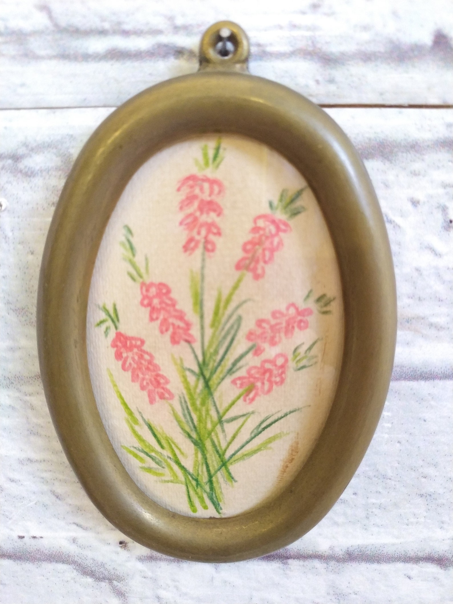 Vintage Brass Oval Frame, Vintage Wall Art, Home Decor - Etsy