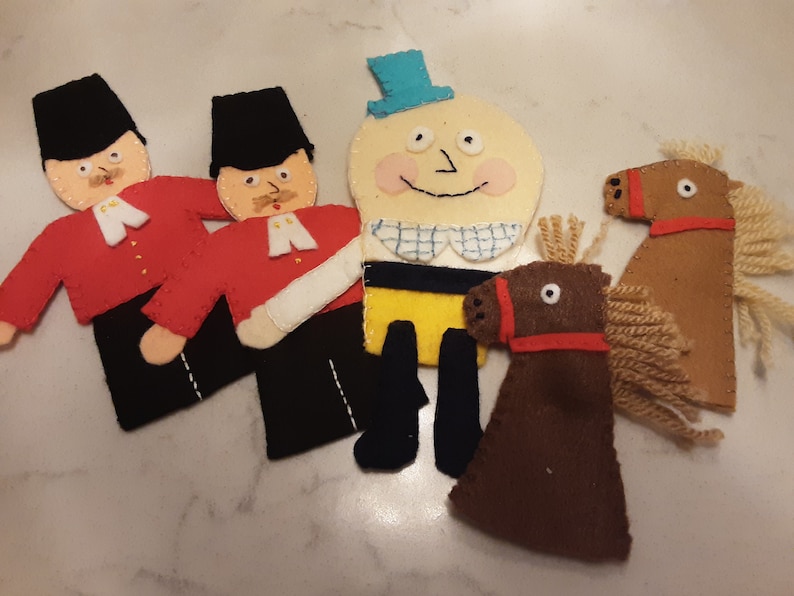 Humpty Dumpty Finger Puppets - Etsy