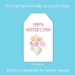 Mother’s Day Printable Gift Tags | Watercolor Floral - Etsy