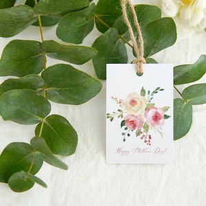 Mother’s Day Printable Gift Tags | Watercolor Floral | Pink Flowers - Etsy