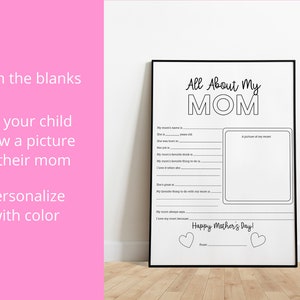 All About My Mom Mother's Day Printable | All About My Mama | Digital ...