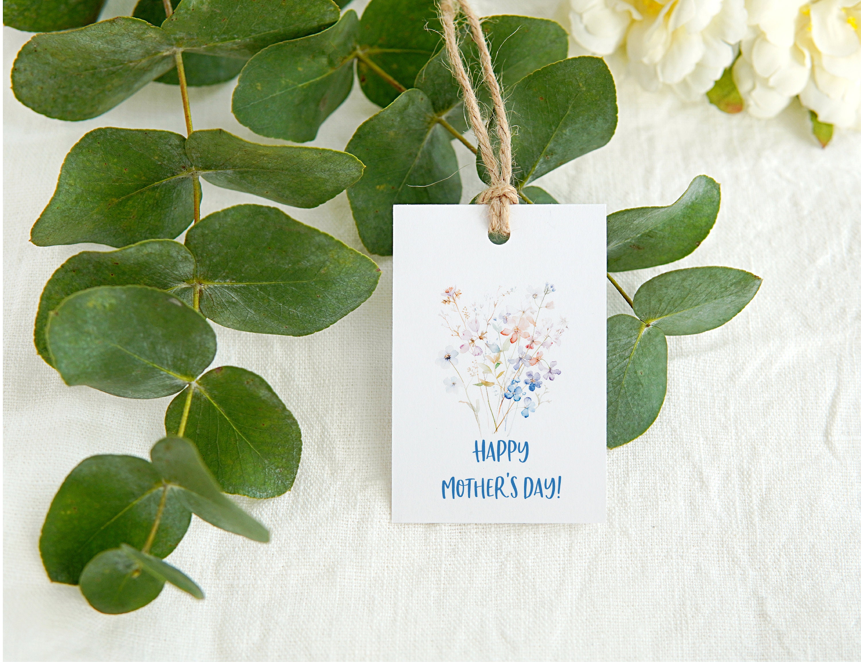 Mothers Day Printable Gift Tags Watercolor Floral Pastel Flowers - Etsy