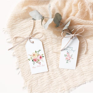 Mother’s Day Printable Gift Tags | Watercolor Floral | Pink Flowers - Etsy