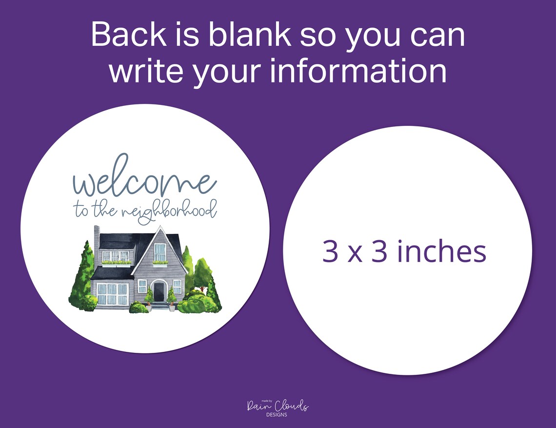 Welcome to the Neighborhood Printable Gift Tags - Etsy