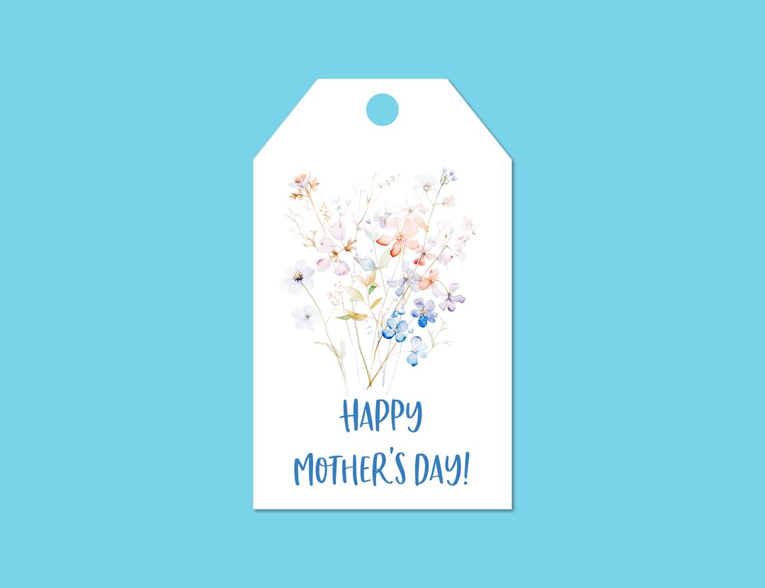 Mother’s Day Printable Gift Tags | Watercolor Floral | Pastel Flowers ...