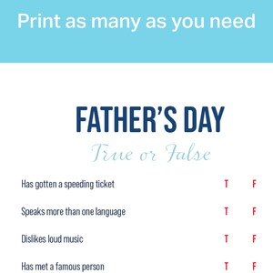 Father's Day Printable Game | Who Knows Dad Best | Would Dad Rather ...