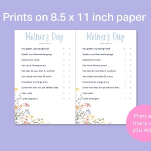 Mother's Day Printable Game | Who Knows Mom Best | Would You Rather ...