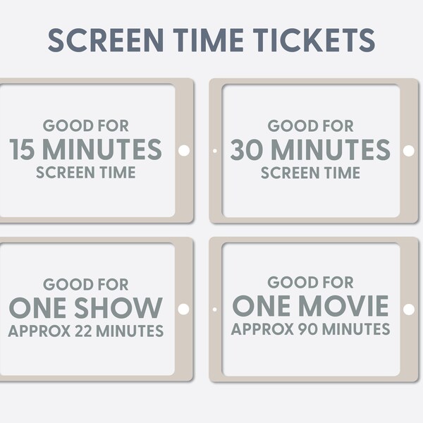 Screen Time Printable - Etsy