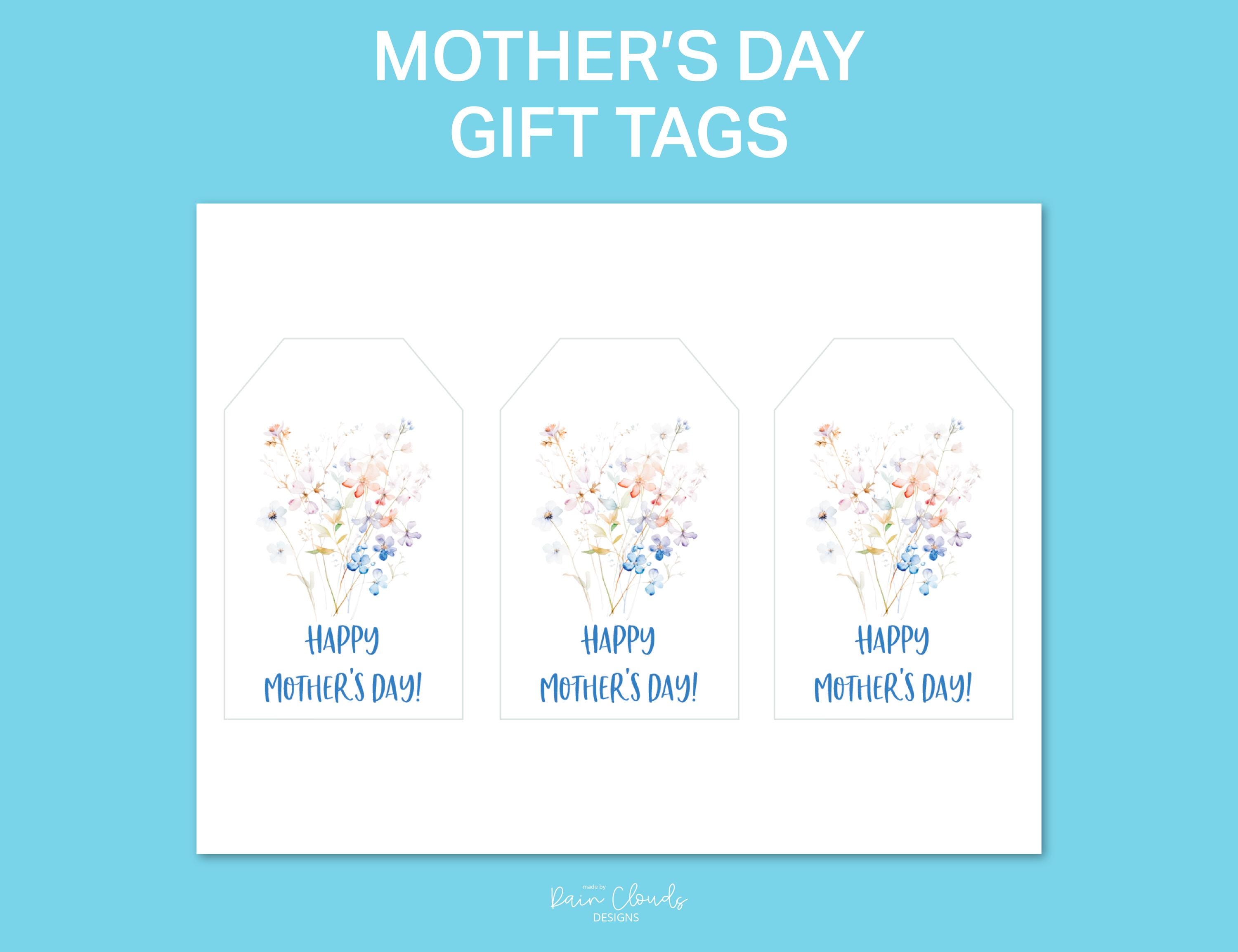 Mother’s Day Printable Gift Tags | Watercolor Floral | Pastel Flowers ...