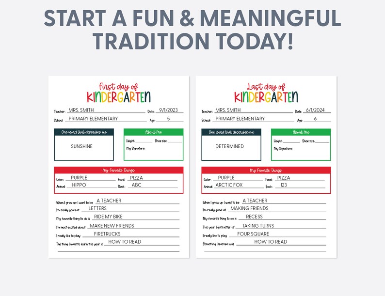 All About Me Back to School Interview Printable First - Etsy