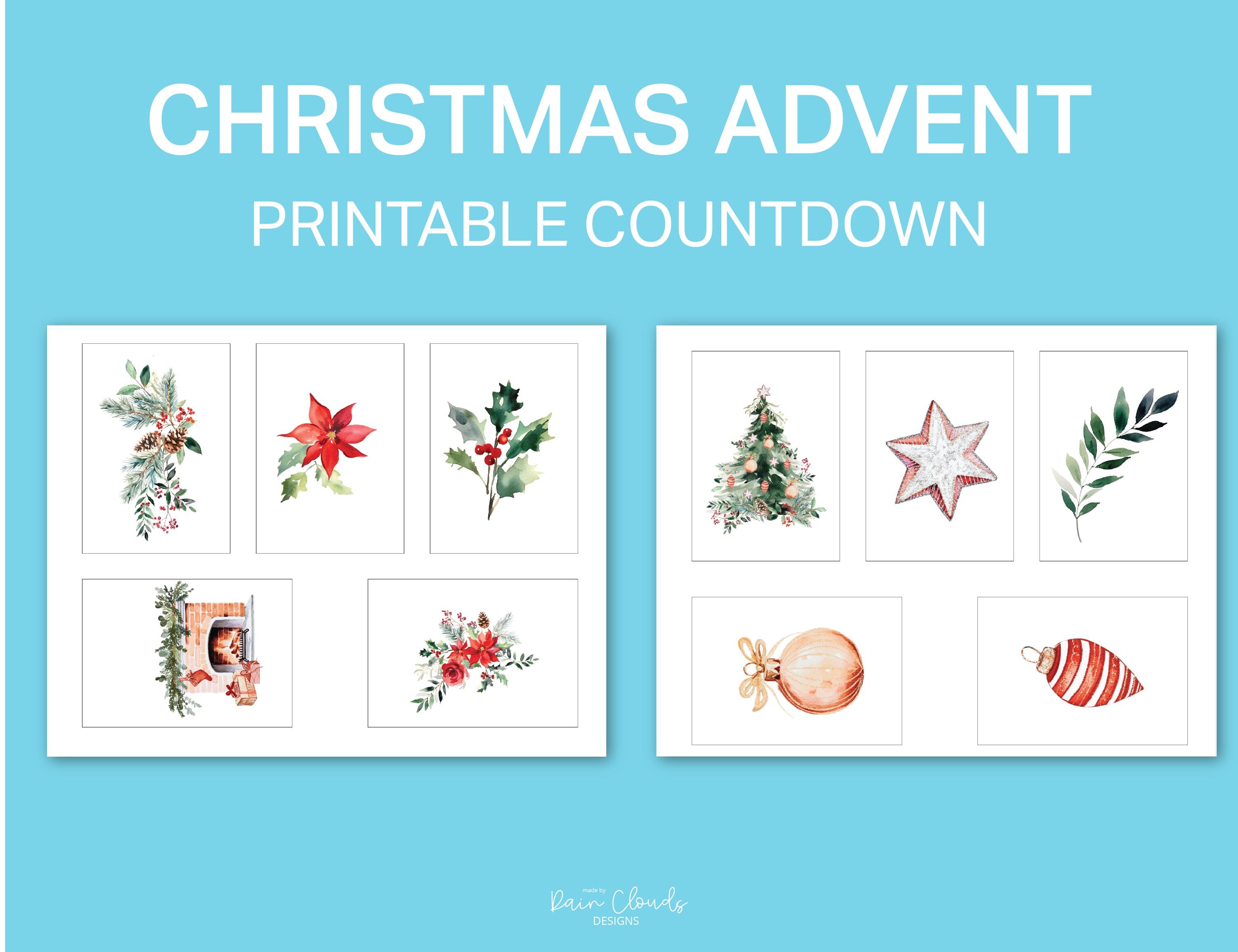 Printable Christmas Advent Countdown Activity - Etsy