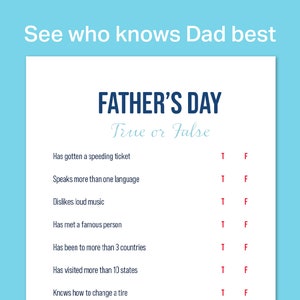 Father's Day Printable Game | Who Knows Dad Best | Would Dad Rather ...