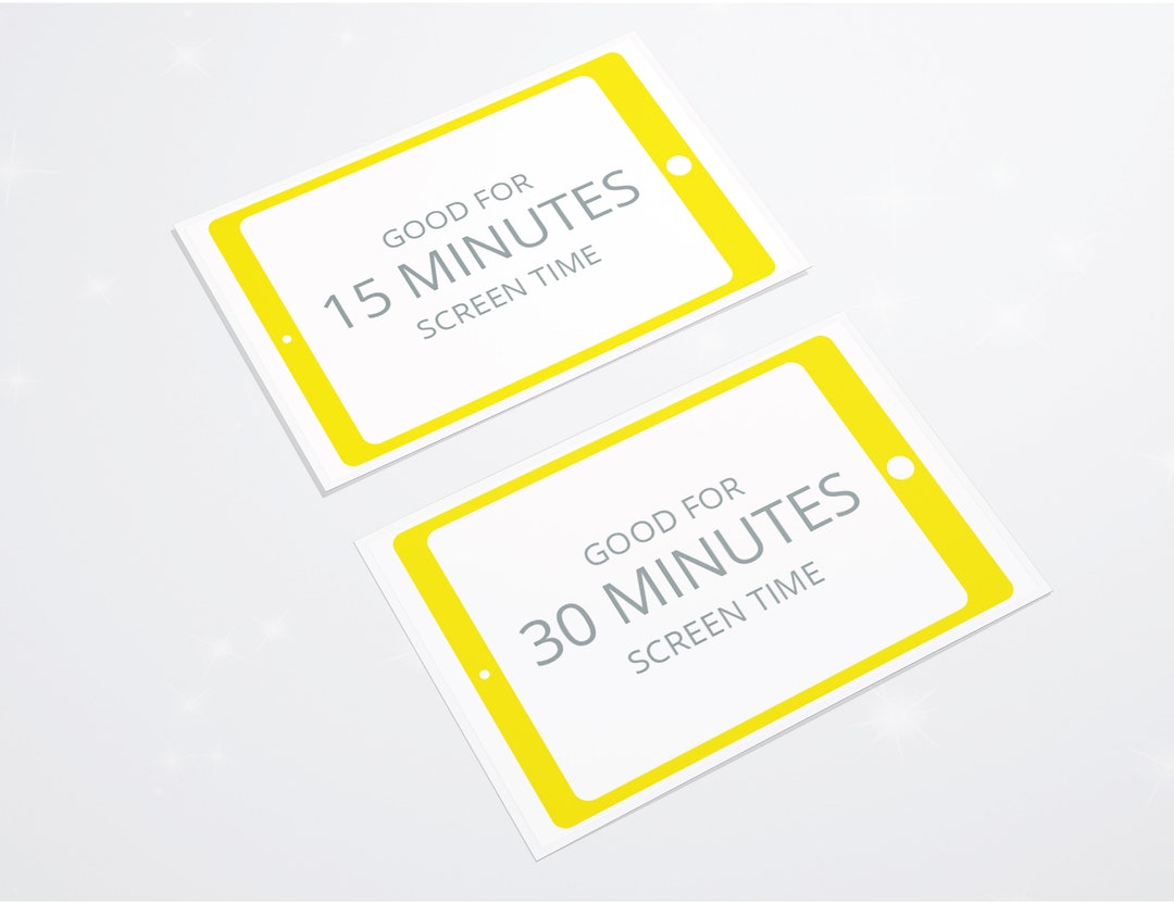 Printable Screen Time Tickets Tech Time Tickets Screen Coupons for Kids ...