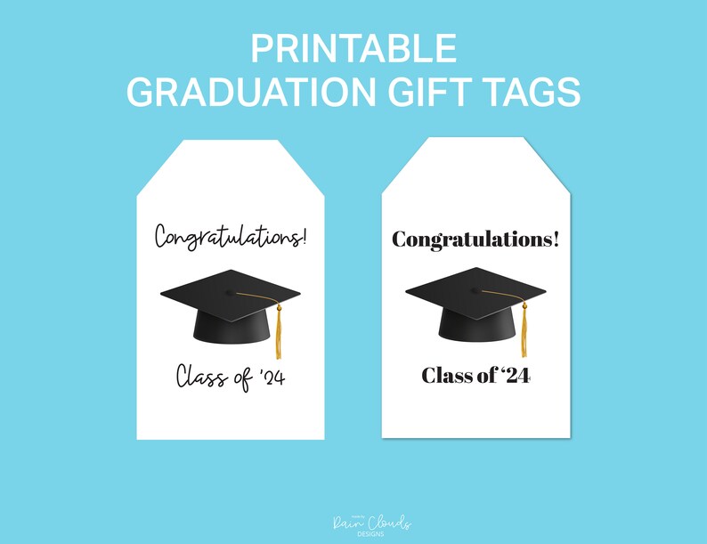 Graduation Gift Tags Printable - Etsy