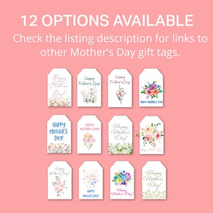 Mother’s Day Printable Gift Tags | Watercolor Floral | Pink Flowers - Etsy