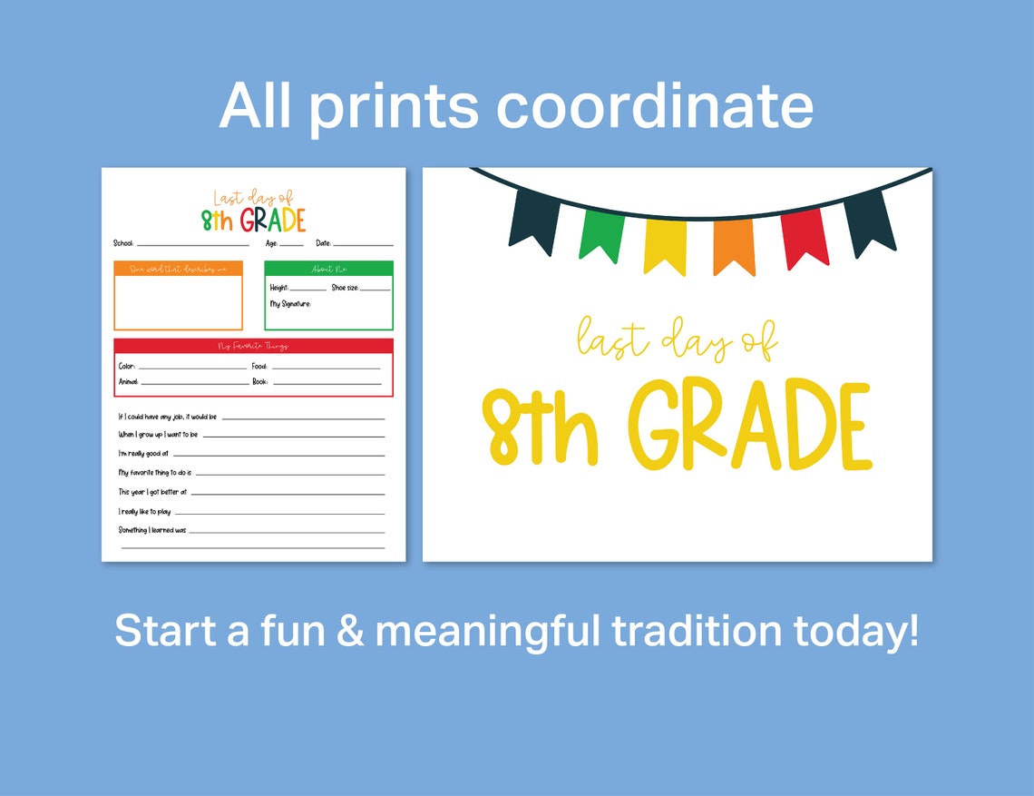 All About Me Back to School Interview Printable First Day/last Day ...