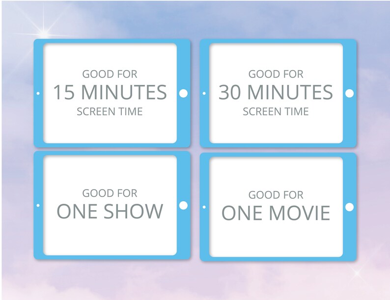 Printable Screen Time Tickets | Tech Time Tickets | Screen Coupons for ...