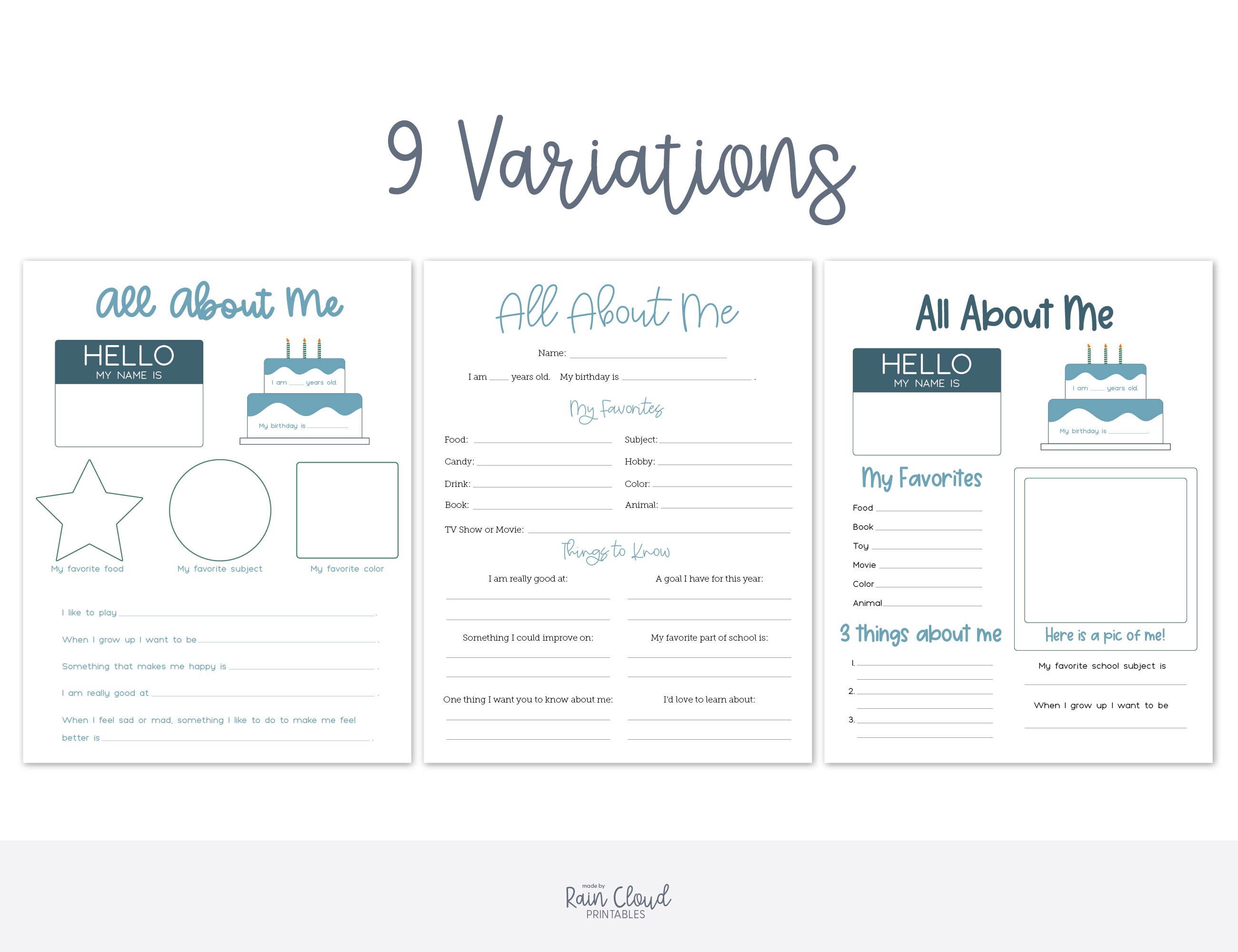 Back to School Student Survey All About Me Printable - Etsy