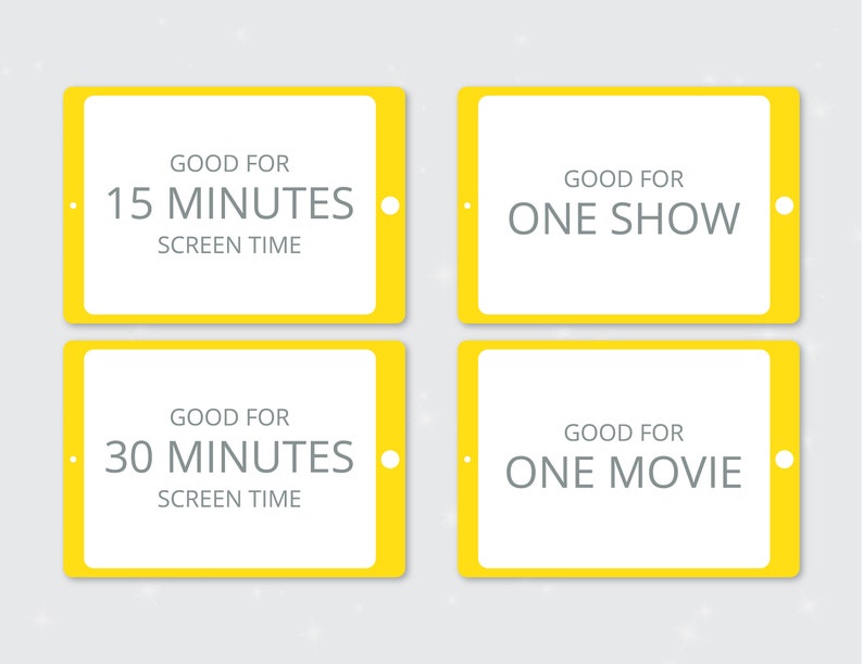 Printable Screen Time Tickets | Tech Time Tickets | Screen Coupons for ...