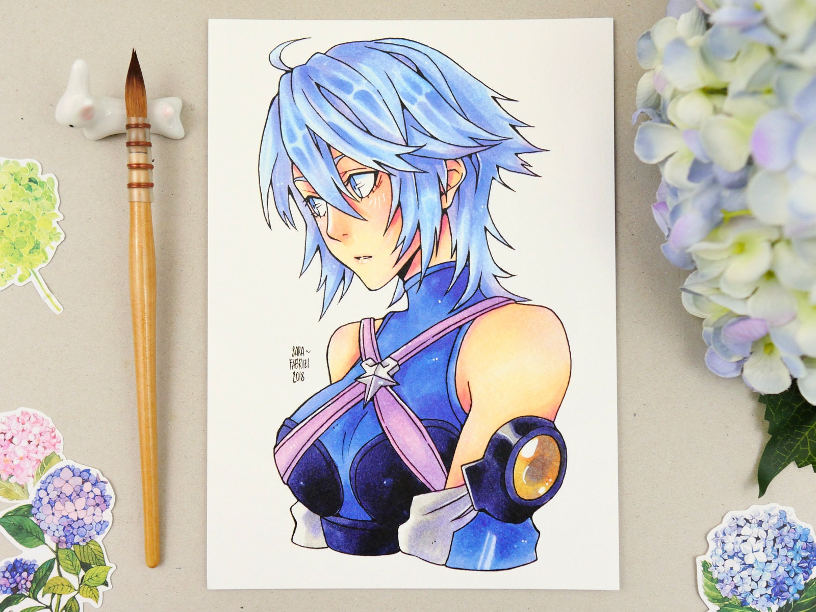 Kingdom Hearts Aqua Drawing