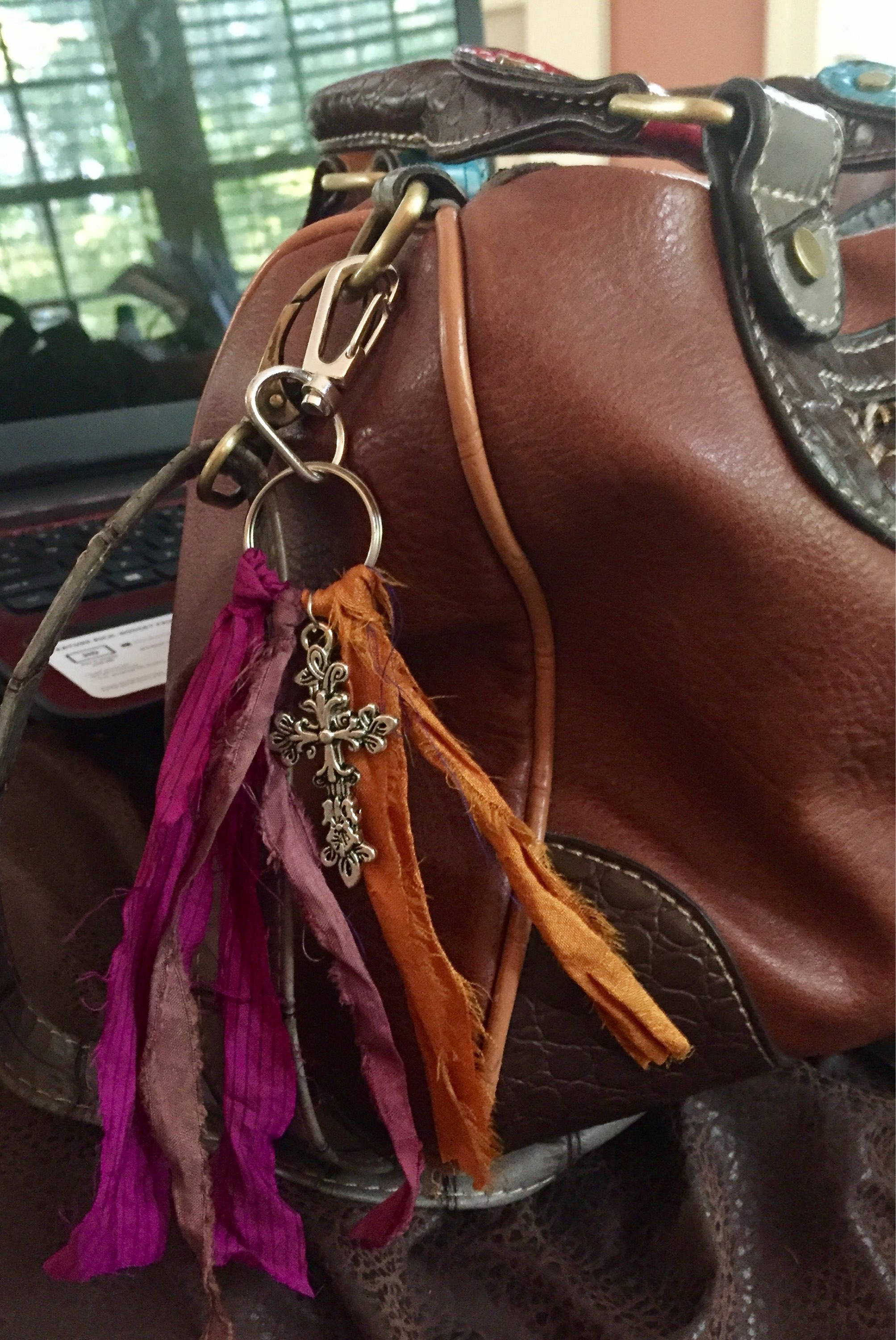 Boho Key Chain Boho Tassel Keychain Sari Silk Tassel Tassel - Etsy